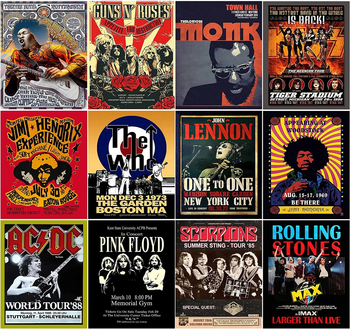 Music Concert Posters Collage