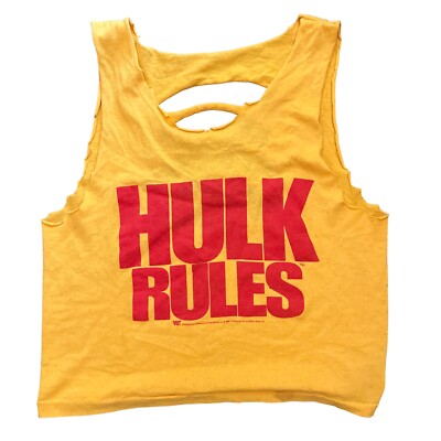 Vintage 1988 WWF Hulk Hogan “Hulk Rules” Shredded Up Muscle Shirt ...