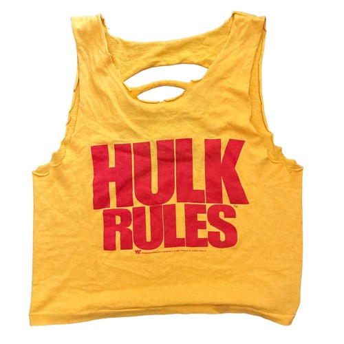 Vintage 1988 WWF Hulk Hogan “Hulk Rules” Shredded Up Muscle Shirt ...