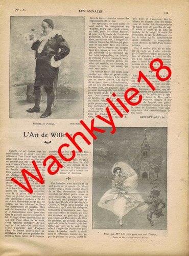 Les annales n°1182 18/02/1906 Willette Loubet Fallières Alice Roosevelt ...