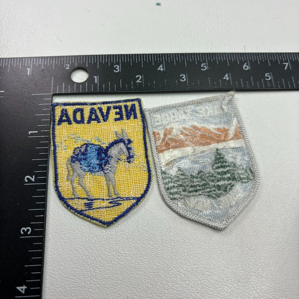 2 Patches Bundle NEVADA MULE Patch + LAKE TAHOE CALIFORNIA / NEVADA ...