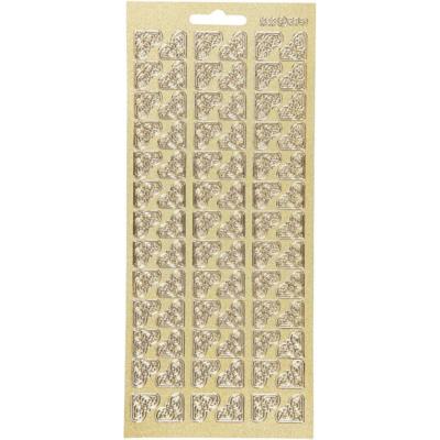 Gold Self Adhesive Corners Peel Off Stickers Sheet Card Crafts | eBay UK