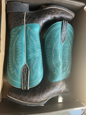 ARIAT quick draw legacy boots blue and brown SIZE 9 WOMANS | eBay