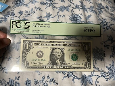 USA 1926-A 2001 Star $1 Dollar Bill Pcgs 67 PPQ | eBay UK