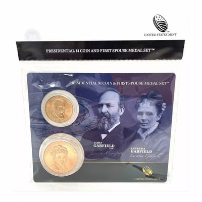 2011 Presidential $1 Coin and Spouse Medal Set: James & Lucretia ...