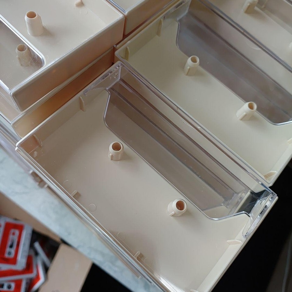 Cassette tape case, empty cassette tape box, radio cassette player ...