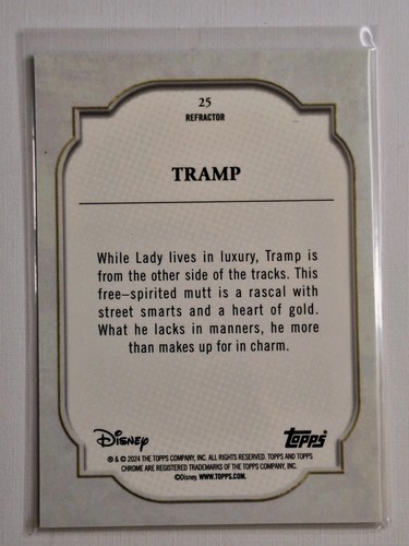 TRAMP 2024 Topps Chrome Disney Silver Refractor Card #25 NM/MT | eBay