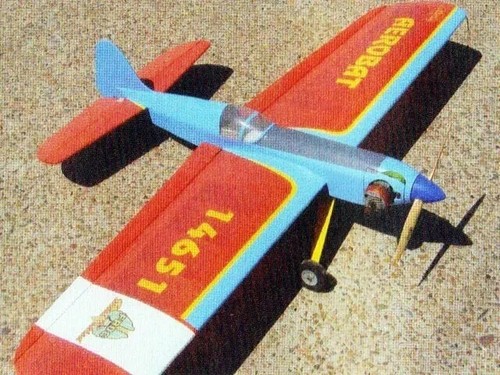 Frog Aerobat Control Line Stunter 38" Wingspan Model Airplane Printed ...