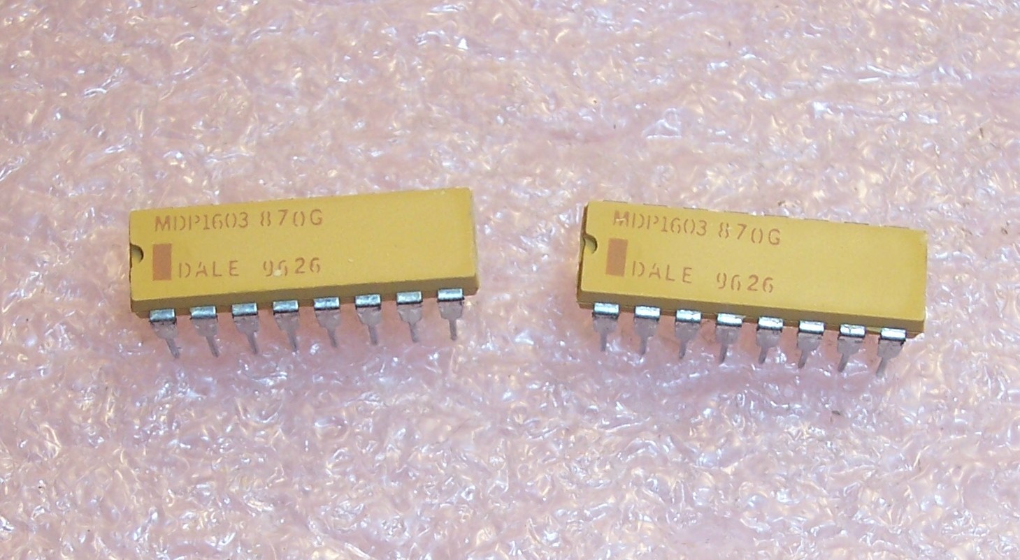QTY (100) 87 Ohm 2% 16 PIN DIP ISOLATED RESISTOR NETWORKS MDP1603-870G ...