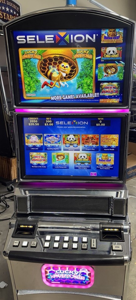 Slot Machine Konami Podium with Selexion Multigame , 9 Game Kp3 Board ...