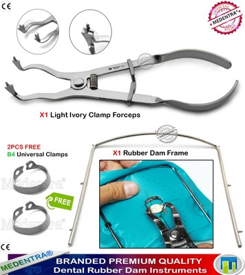 Oral Rubber Dam Restoration Clamps B4 Brinker Ivory Clamp Forceps ...