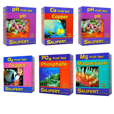 Salifert Profi Test Kit Range Marine Reef Saltwater Coral Aquarium Fish ...