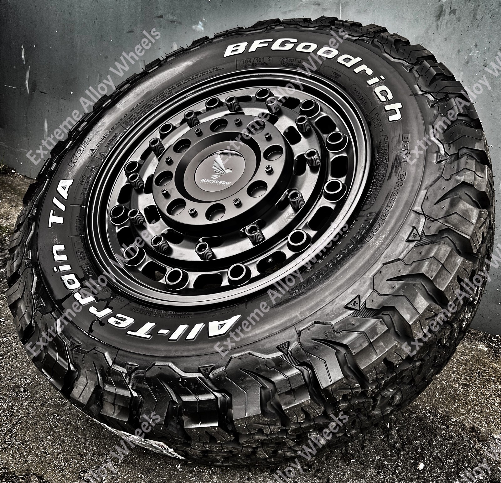 16" Black Swamper Alloy Wheels Fit Ford Transit Custom Sport + BF ...