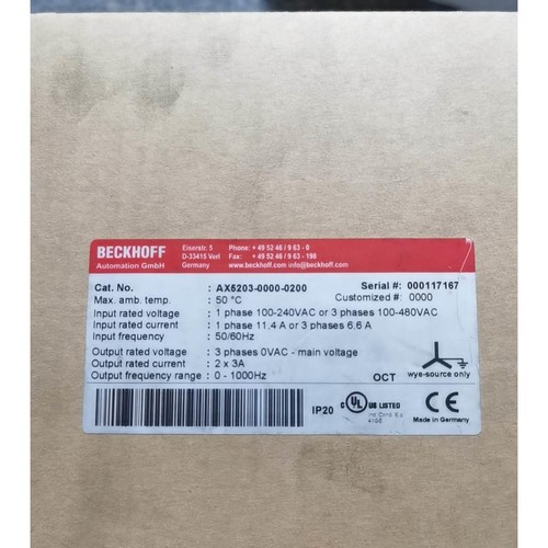 1PC New BECKHOFF AX5203-0000-0200 Servo Drive Expedited Shipping ...
