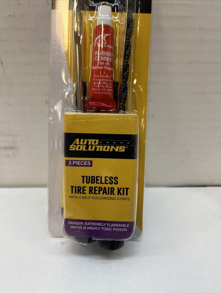 Car Tubeless Tire Repair Plug Kits 6 pc. Rasp Needle Patch Fix Tools ...