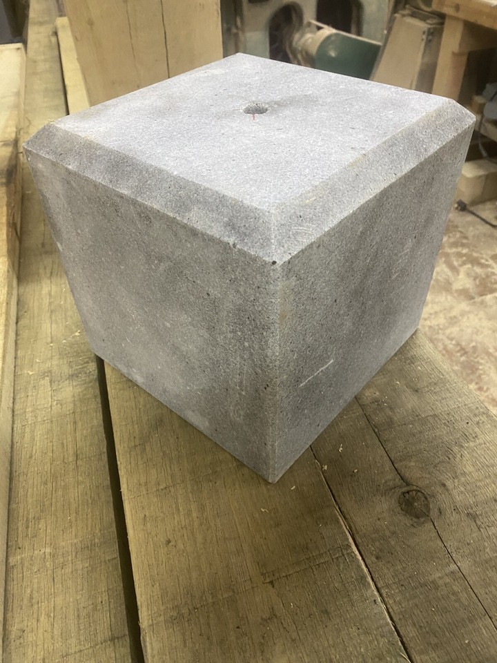 Premium Granite Staddle Stones Saddle Padstones, 200mm Post. Chamfered ...