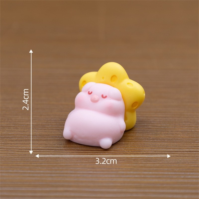 Pigs Figurines Mini Pigs Decors Toy Playsets Miniature Doll Garden ...