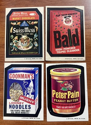 Vintage 1973 / 1974 Topps Wacky Packages Lot Of 4 Swiss Mess Bald Peter ...