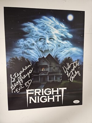 William Ragsdale & Stephen Geoffreys signed Fright Night 11x14 poster ...