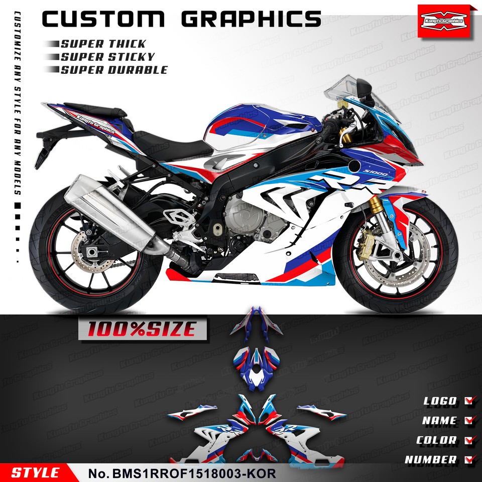 Full Waterproof Sunproof Sticker Graphics for BMW S1000RR 2015 2016 ...