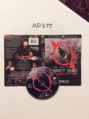 Suspect Zero (DVD, 2004) No Case No Tracking #AD277 97360539448| eBay