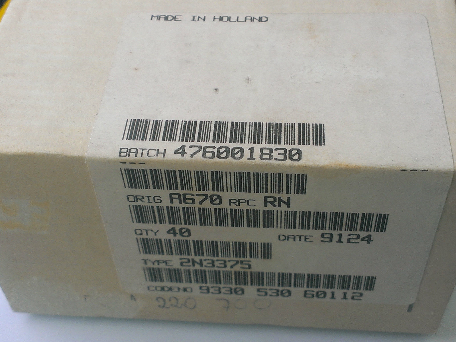 1 Stück Genuine Vintage Philips 2N3375 RF (HF) Power Transistor VHF/UHF ...