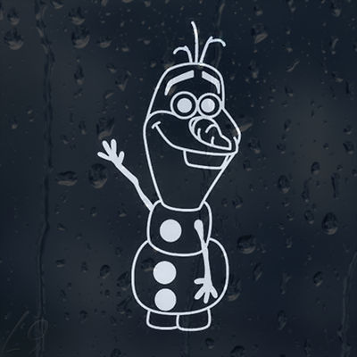 Frozen Standing Olaf Cartoon Car Graphic Decal Vinyl Adhesive Sticker ...