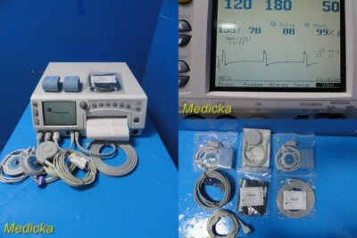 GE 259C 250 Series Maternal Fetal Monitor W/ US & TOCO Transducers ...
