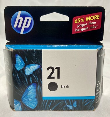 NEW OEM HP 21 C9351AN Black Genuine Ink Cartridge EXP June 2012 Sealed ...