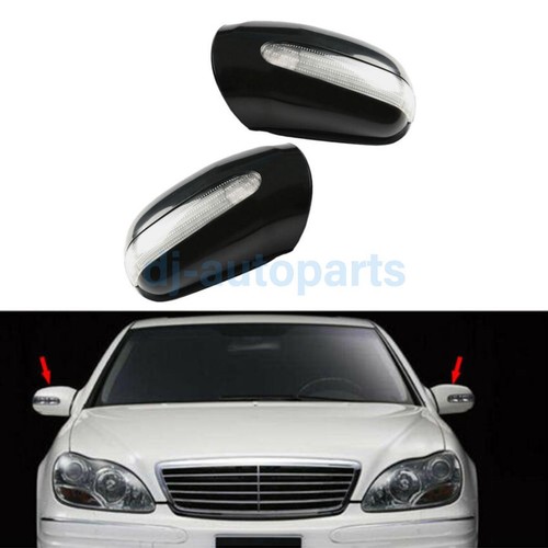 Pair Left+Right Door Mirror Housing Cover For Benz W220 W215 S320 S430 ...