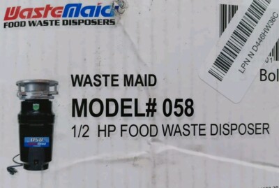 Waste Maid 1/2 HP Continuous Feed Garbage Disposal with Cord, Anti-Jam ...