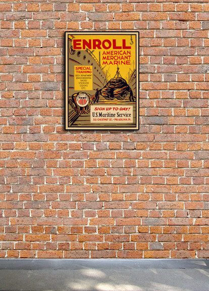 Us Wwii Poster Merchant Marines