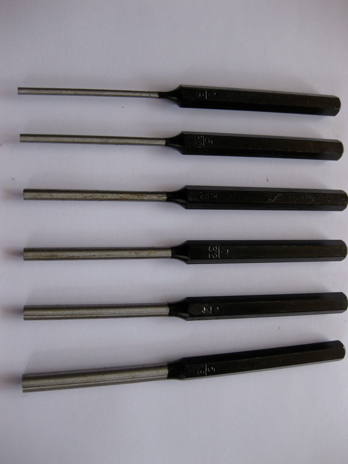 British Made Set of 6 Long Pin Punchs Drift Bolt Cotter Split Clevis ...