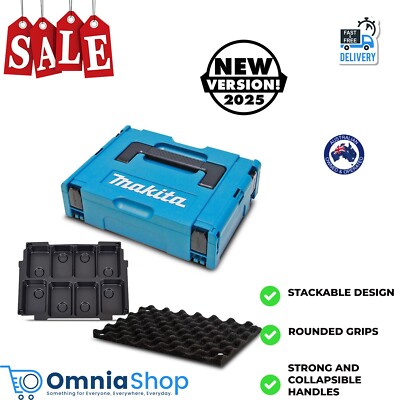 Makita Makpac Case 1 With 8 x 18V Makpac115 Tool Box Battery Storage ...