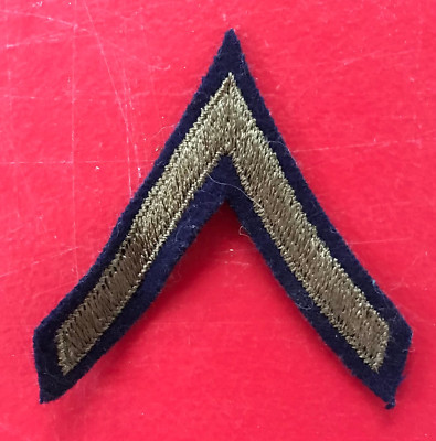 Vintage World War II United States Army Private Chevron Patch (Green ...