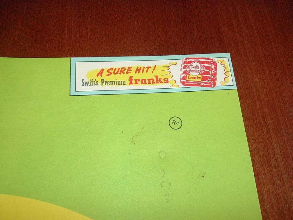 1957 Swift Meats #4 Billy Pierce Swift's with mailer and Game Board | eBay