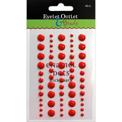 3 Pack Eyelet Outlet Adhesive-Back Enamel Dot 60/Pkg-Red EN60-E22B | eBay