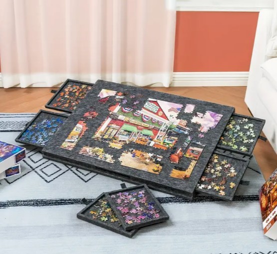 Tilting Puzzle Board with 2-In-1 Designed Stand & Cover, Super ...