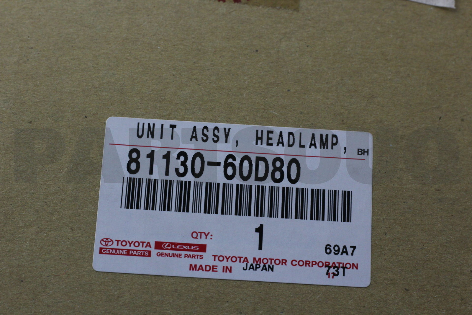 8113060D80 Genuine Toyota UNIT ASSY, HEADLAMP, RH 81130-60D80 | eBay