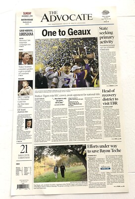 2011 Advocate ONE TO GEAUX LSU FOOTBALL Poster SEC Champions BADGER ...