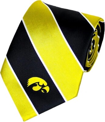 Iowa Hawkeyes Wide Stripe Silk Necktie | eBay