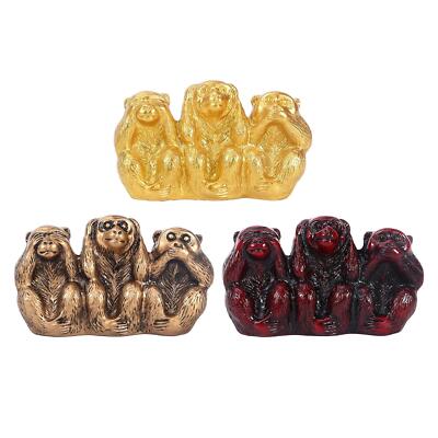 Monkeys Statue Handmade Resin Crafts for Memorable Gift Indoor Office ...