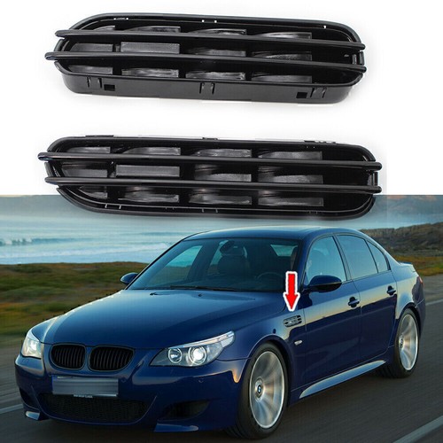 Black M5 Side Fender Air Flow Vents Grille Grill for BMW 5 Series E39 ...
