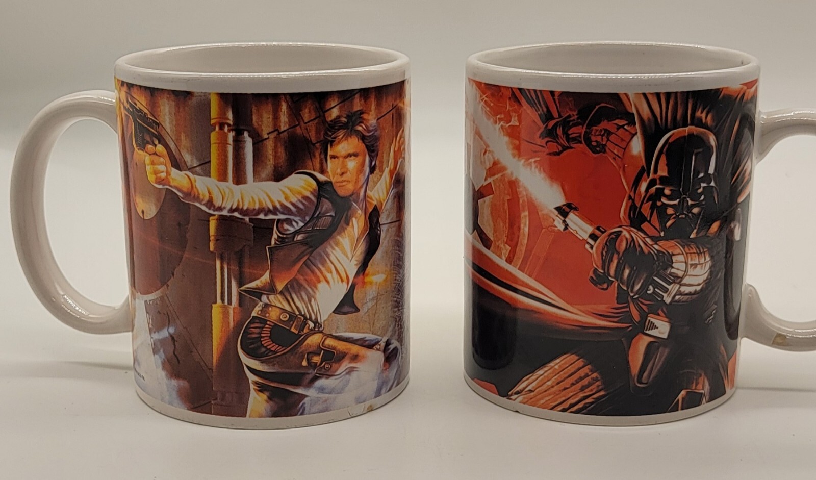Set of 2 Star Wars Coffee Mug Luke Skywalker Darth Vader Han Solo Bobba ...