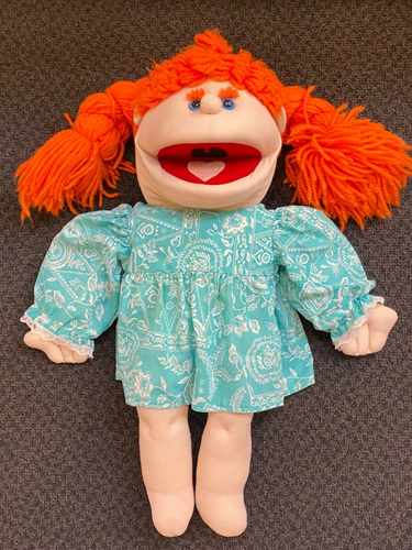 Large Puppet Productions 1970's Orange Hair Girl Elizabeth’s Puppet 23 ...