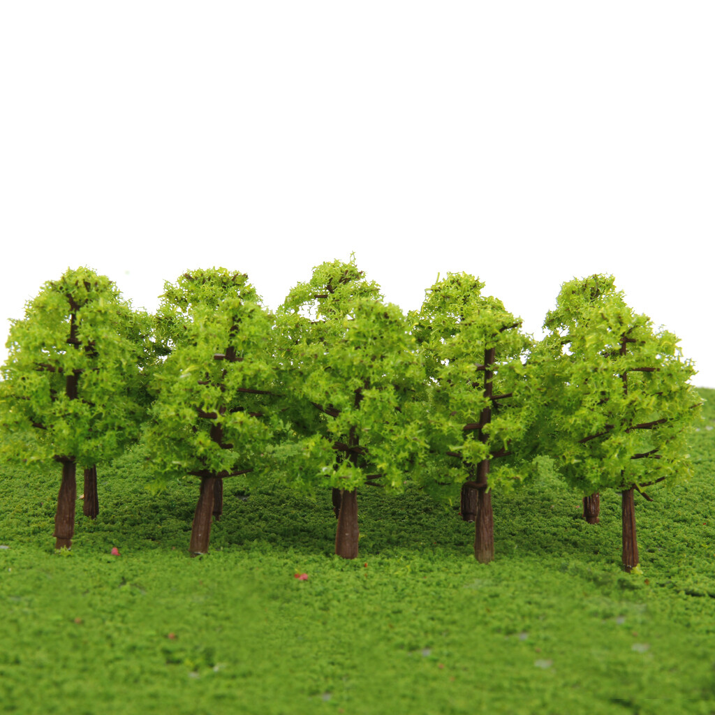 20 Light Green Tree Model Train Railway Wargame Diorama Architecture HO ...