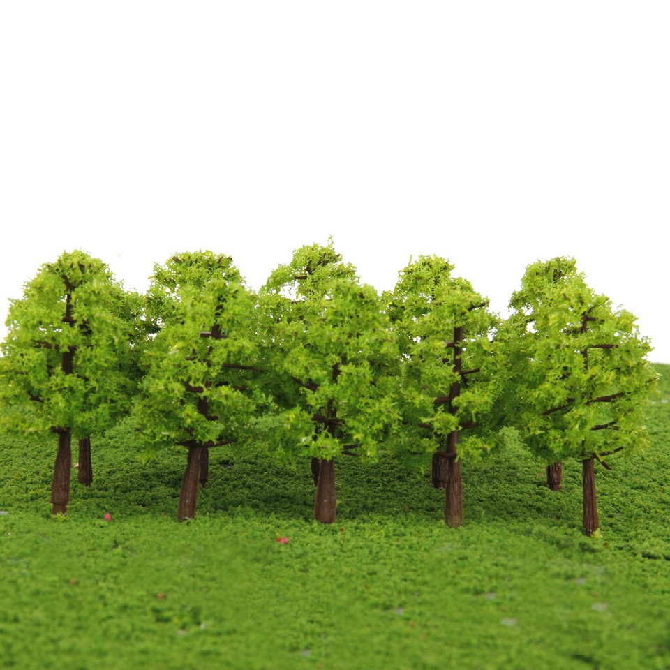 20 Light Green Tree Model Train Railway Wargame Diorama Architecture HO ...