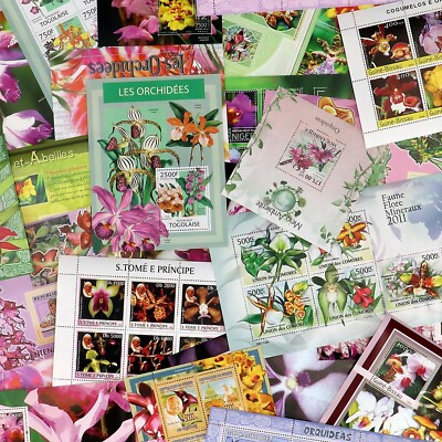 Stamp Collection Orchids 25+ Different Sets Topical Stamps MNH Sets | eBay