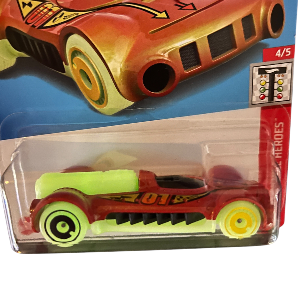 GLOW-in-the-DARK Hot Wheels Retro-Active Quarter Mile Heroes 4/5 237/ ...
