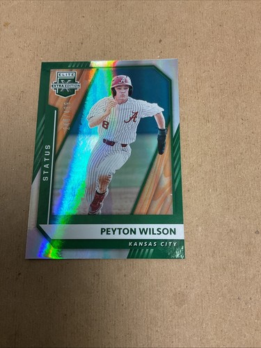 2021 Panini Elite Kansas City Prospect Peyton Wilson Green Status Number Card | eBay